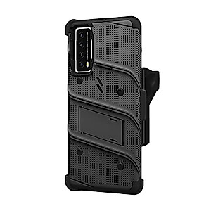 ZIZO Bolt Bundle for TCL Stylus 5G Case with Screen Protector Kickstand Holster Lanyard - Black