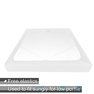 Alyvia Spring Box Spring Cover Full Size - Jersey Knit & Stretchy Wrap Around 4 Sides Bed Skirt for Hotel & Home - Full/Full XL, White