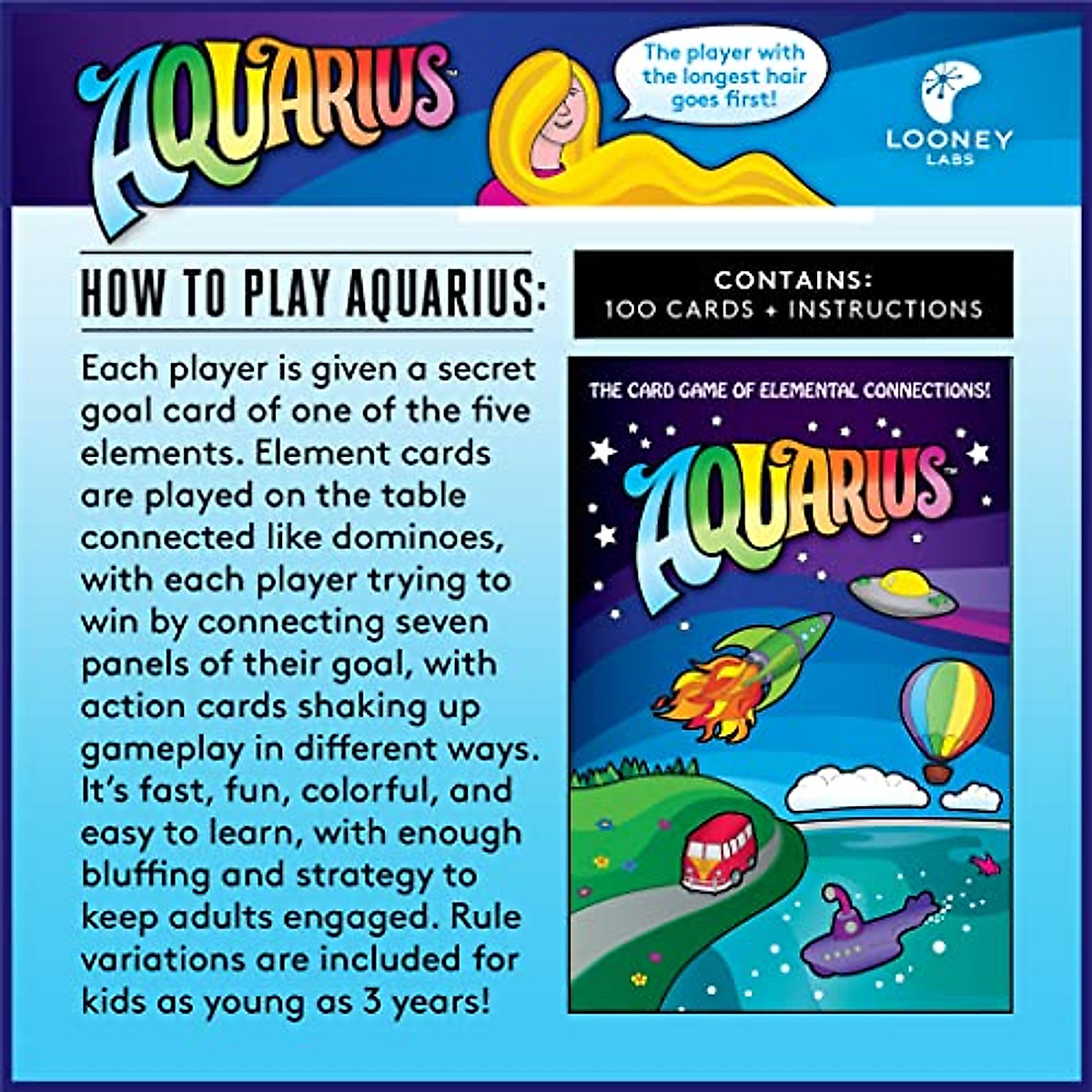 Aquarius Card Game - Elemental Strategy for 2-5 Players