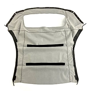 Replacement for: Ford Mustang 1994-2004 Convertible Soft Top & Plastic Window Black Sailcloth (1 Piece Easy Install)