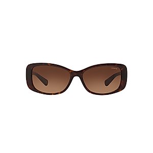 Coach HC8168 Sunglasses, Dark Tortoise/Brown Gradient, 56 mm