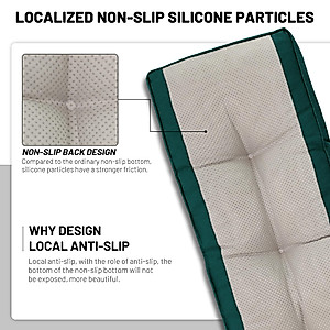 Lokex Bench Cushion,36x14x4 Inch Double Piping Waterproof Bench Cushions for Outdoor Furniture,Non-Slip Window Seat Cushions Indoor,Green