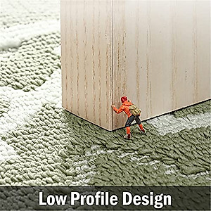 THRILRUG Indoor Door Mat,Non-Slip Absorbent Machine Washable Entrance Rug, Low-Profile Front Door Mat for Back Door Inside Rugs for Entryway-Sage Green Trellis (Green Trellis, 24"x36"/60x90cm)