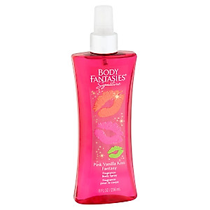 BODY FANTASIES SIGNATURE Fragrance Body Spray, Pink Vanilla Kiss Fantasy, 8 Fluid Ounce (BF44)