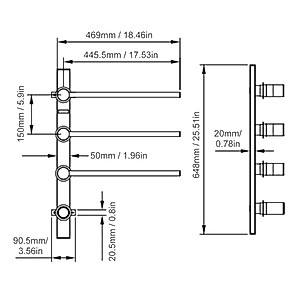 Heated Towel Rack, Space-Saving 3-Bar Towel Warmer, Warming Rod with Fast Heating for Hotels Swimming Centers Kitchens