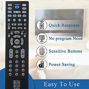 Replacement Remote Control for Mitsubishi TV 290P187A10 LT-46153 LT-55265 LT-55164 WD-60C9 WD-65C9 WD-65638 WD-65638CA WD-73837