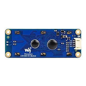 waveshare LCD1602 I2C Module AiP31068 Controller,16x2 Characters LCD Display,White Color with Blue Background 3.3V/5V, for Arduino/Raspberry Pi/Raspberry Pi Pico/Jetson Nano/ESP32/STM32