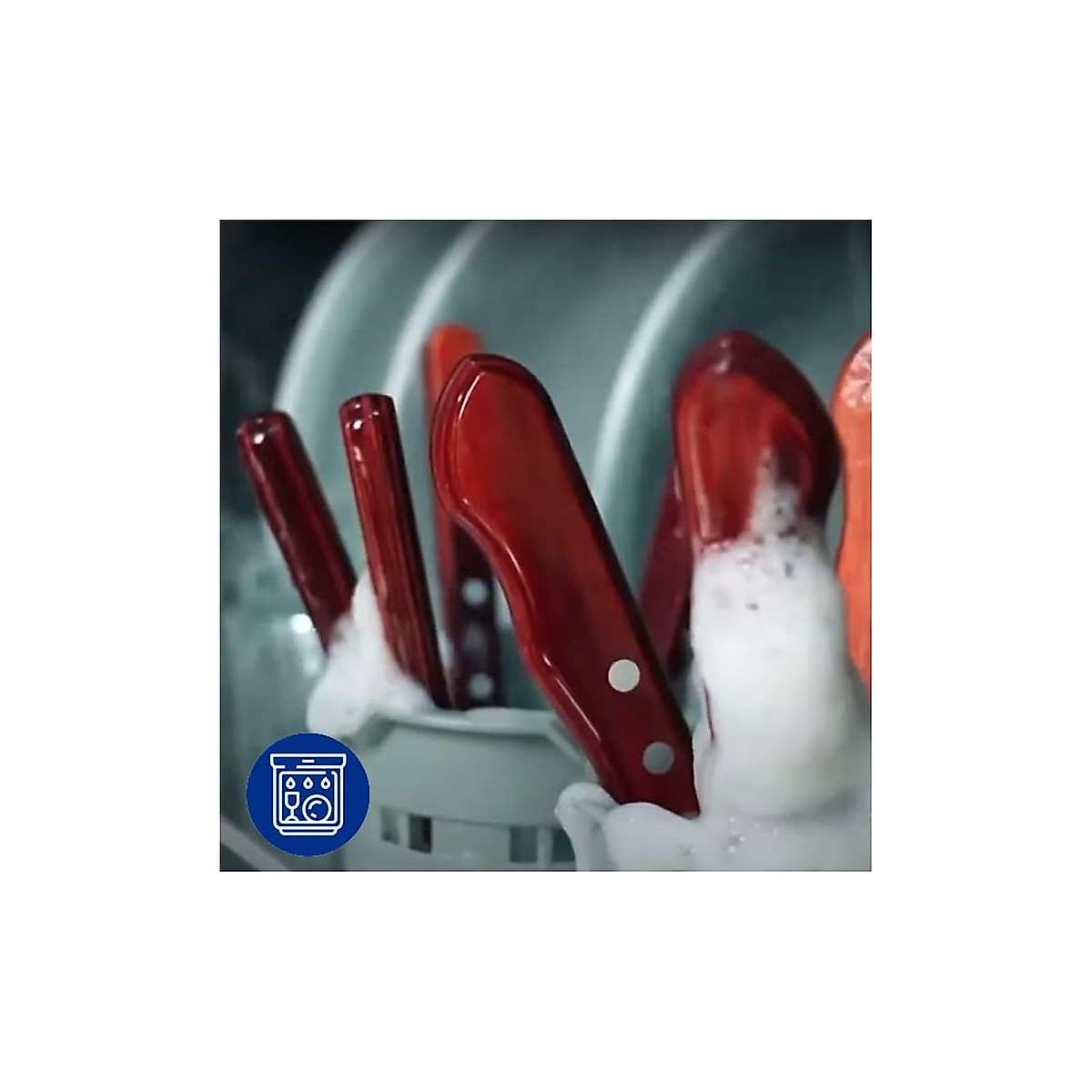 Tramontina Cutlery Set with Steak Knives, 12 Piece Sharp Knife and Fork Set with Wooden Handles, ‎Camping, Kitchen, Rustic, Dishwasher Safe, 29899199