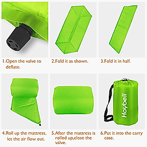 Hoybell Playpen Mattress, Compatible with Summer Pop 'N Play Playard, Self Inflatable Comfortable with Carry Case - Green