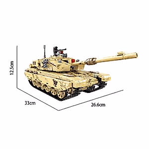 General Jim's Type 99 Main Battle Tank Building Block Alternative Bricks Set, 1,340 Pieces – Realistic Design with Rotating Turret, Moving Cannon, and Functional Suspension