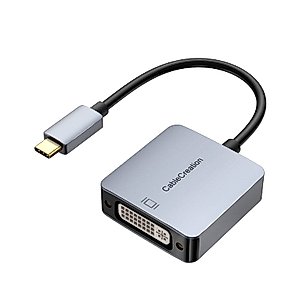 CableCreation USB C to DVI Adapter 1080P, USB Type C to DVI Cable Adapter, Compatible with iPhone 16 15 Pro Max Plus, MacBook Pro Air 2023, iPad Pro, iMac, Galaxy S23, XPS 17, Surface Book 3