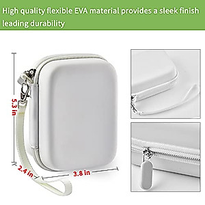 Case Compatible with Canon for Ivy/for Ivy 2 Mobile Mini CLIQ CLIQ+ CLIQ2 CLIQ+2 Instant Camera Printer, Wireless Bluetooth Portable Smartphone Printer, Mesh Pocket fits Paper & Cable, White