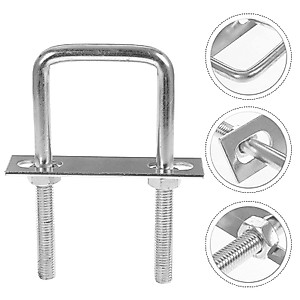 U Bolt Clamp Galvanized Steel u Shape Bolts U Bolt for Hardwares U-bolt Fastener Galvanized Steel Bend Bolts U Bolts with Nuts U-bolts for Trailer Heavy Duty U-bolts Square u Bolt