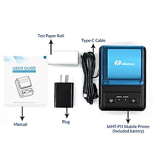 Meihengtong Bluetooth Receipt Printer Thermal Portable Wireless POS Printer for Small Business 58mm Mini Mobile Ticket Printer for Android & Windows