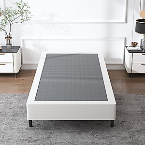 XINXINYAN Twin Box Spring 5 Inch High,Heavy Duty Mattress Foundation,Sturdy Metal Twin Box Spring Only with Fabric Cover Set, Easy Assembly, Noise Free