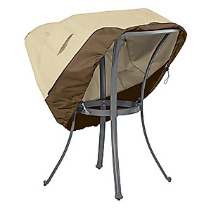 Classic Accessories Veranda Water-Resistant 36 Inch Round Patio Table Cover, Outdoor Table Cover, Pebble/Bark/Earth