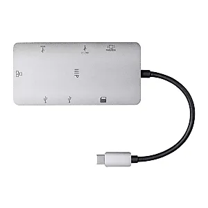 Monoprice USB-C to HDMI Adapter - Gigabit Ethernet, 3-Port USB 3.0, Card Reader, USB-C 100W, Power Delivery - Consul Series