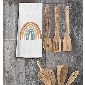TUNW Abstract Boho Colorful Rainbow Soft and Absorbent Bathroom Kitchen Towels,Bohemia Hand Towels Dish Towels Beach Towels 16″×24″,Gifts for Boho Lovers Women Girls