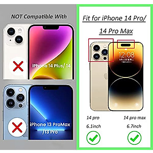 Hlija 3PCS Rear Back Camera Lens Protector Tempered Glass for iPhone 14 Pro/ 14 Pro Max - HD Clear Full Coverage Guard
