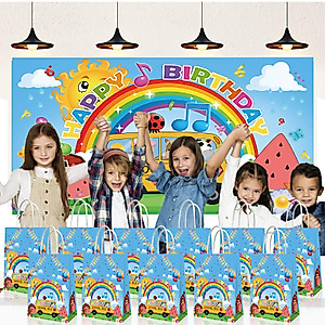 POAKYPA 20 PCS Cartoon Melon Birthday Party Supplies,Kid Party Decorations Gift Bags,Boys and Girls Candy Bags for Birthday Party.
