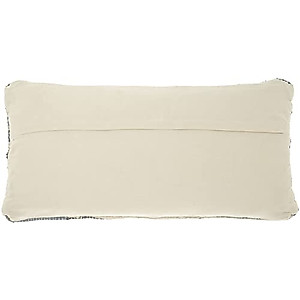 Mina Victory Life Styles Woven Denim Denim 14" x 30" Throw Pillow