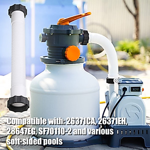 eBoot 16 Inch Pool Pump Interconnecting Hose for Above Ground Pools Sand Filter Pumps Hose Compatible with Intex Filter Pump Pool Replacement Part (White)