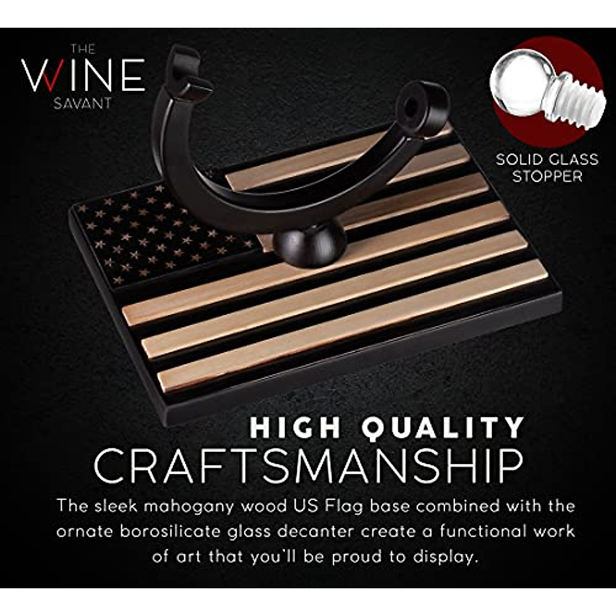 Army Globe Whiskey Decanter Set & 4 Liquor Glasses - US Army Whisky Decanter & Glass Set with Wood Base and 9 Whiskey Stones - Army Gifts for Men - Bourbon and Scotch Decanter – Military Veteran Gifts