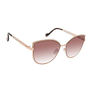 Jessica Simpson Women's J5962 Refined Metal Cat Eye Sunglasses with UV400 Protection - Glamorous Sunglasses for Women, 59mm