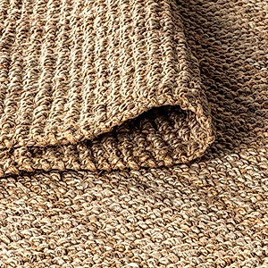 JONATHAN Y NRF103A-5 para Hand Woven Chunky Jute with Fringe Area-Rug, Bohemian, for Bedroom, Kitchen, Living Room,5 X 8,Natural