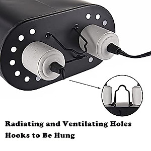 Dual Reptile Light Fixture Terrarium Heat Lamps Deep Lamp Dome Reptiles Lighting Heating Lamp Combo Holder for Iguana,Tortoise,Hamster,Snake,Habitat Independent Control without Bulbs 150w black