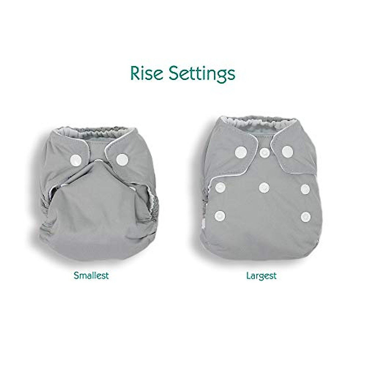 Thirsties Natural Newborn All in One Reusable Cloth Diaper, Snap Closure, Mountain Twilight (5-14 lbs)