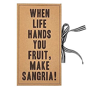 Santa Barbara Design Studio Gift Set Drinking Essentials TableSugar Kraft Cardboard Book Gift Box, 2-Pieces, Sangria