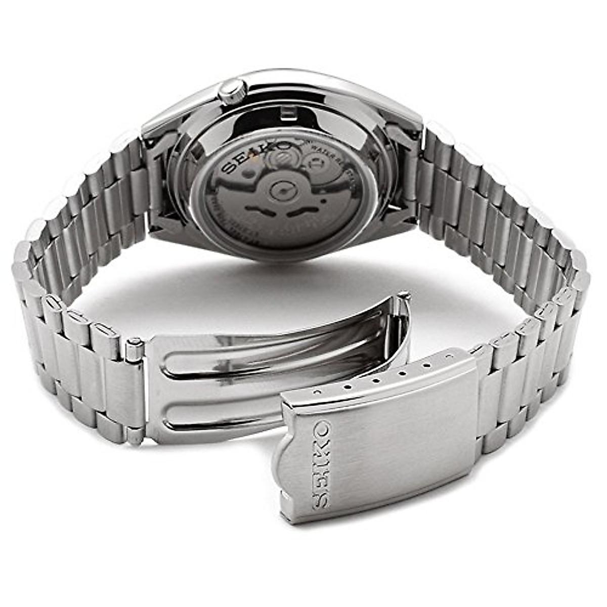 SEIKO 5 Mens Automatic Watch SNXS79 with Black Dial and Silver Stainless Steel Bracelet