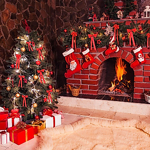 Syhood Christmas Wired Velvet Ribbon with Gold Edge Waterproof Velvet Decoration Ribbon Wrapping for Xmas Wreath Bows Floral Craft Ornaments (red, 2.5 Inch x 60 Yard)