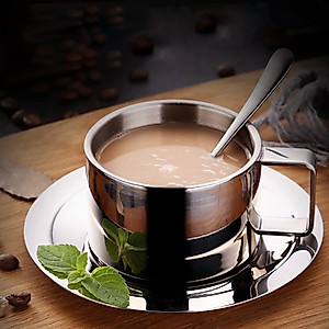 ZENFUN 4 Pack 6.8 Oz Stainless Steel Coffee Cups Set Espresso Cups, Double Walled Coffee Mugs Drinkware for Latte, Cappuccino, Milk, Tea