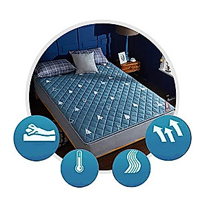 WJH Super Soft Futon Mattress, Japanese Tatami Floor Mat, Mattress Topper Sleep Travel Portable Foldable Single Student Dormitory-F 150x200cm(59x79inch)