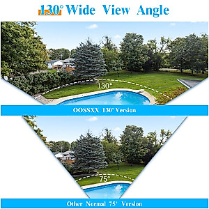 OOSSXX (Extend Camera for Wireless Camera System) 5.0MP & 130° Ultra Wide-Angle PIR Detection 2-Way Audio 2-Antennas Outdoor Home WiFi Video Surveillance