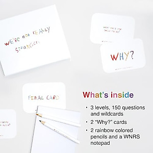WE'RE NOT REALLY STRANGERS Kids Edition Card Game - 150 Conversation Cards for Kids, Adults,Teens,Couples & Strangers – Fun Family Party Time for Game Night or Kid’s Parties,Ages 5+,2-6 Players