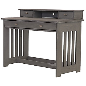 Discovery World Furniture Charcoal Desk, Hutch & Chair