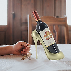 Emousport Wine Holder, Heel Design Wine Bottle Holder, Wine Bottle Storage Rack, Tabletop Wine Rack, Display & Storage Accessories, Wine Gifts, Home Bar Decor Crafts (Champagne)