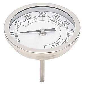 Dial Thermometer, 3in Adjustable NPT Thread 1/2in Pointer Thermometer for Barbecue Grill Oven 50-550