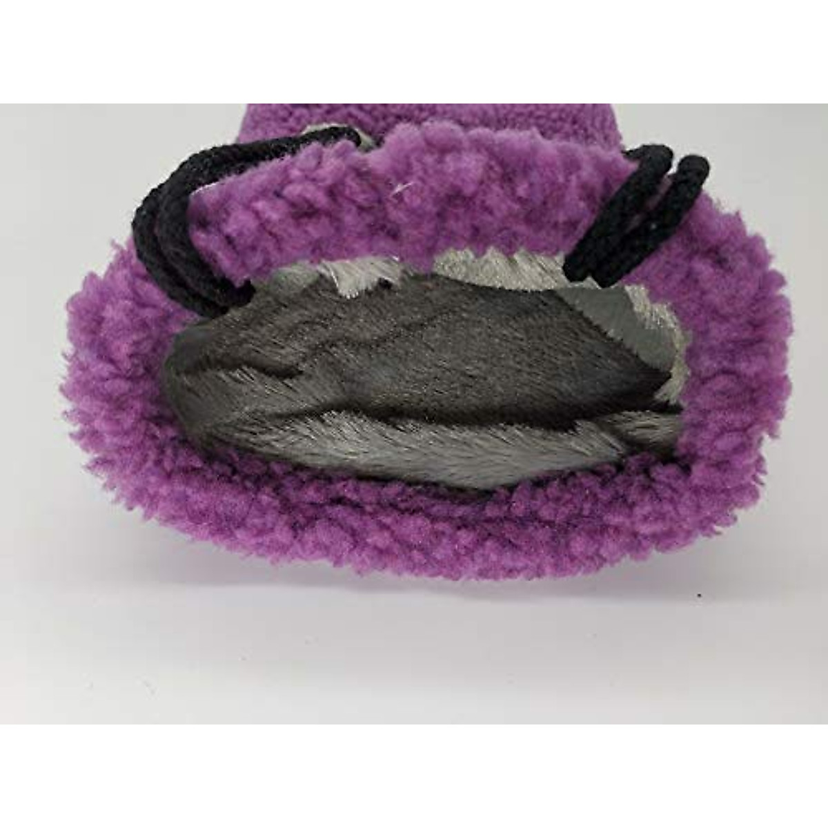 PAWSINSIDE Small Animal Hanging Tunnel Fleece Bunkbed Hammock for Ferret Rat Sugar Glider Squirrel (Tube, Purple)