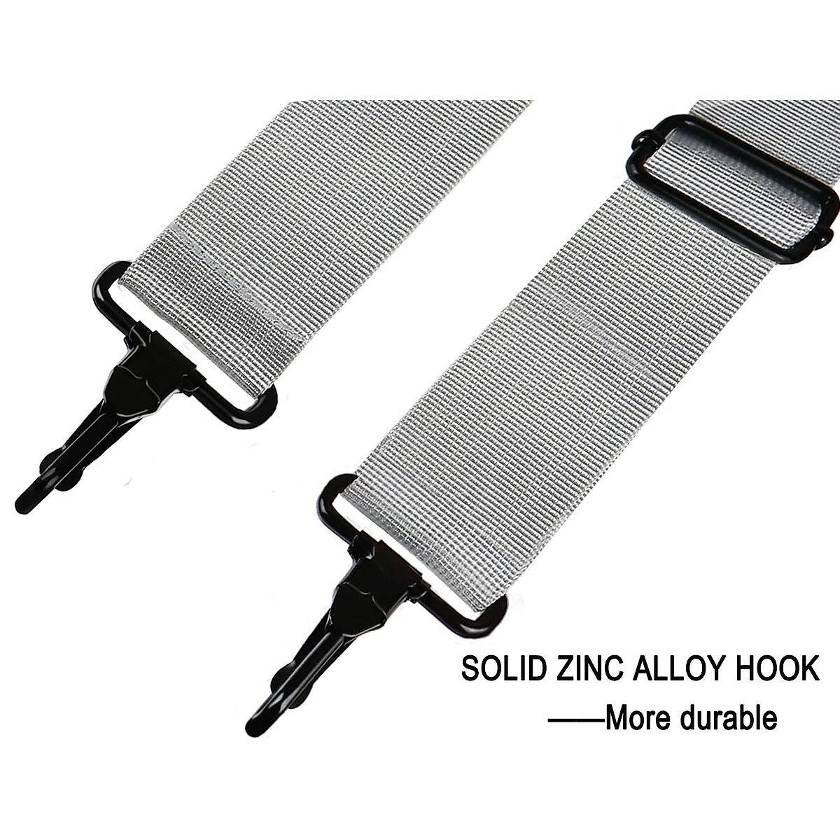 Shoulder Strap, Durable 55" Universal Replacement Laptop Shoulder Strap, Adjustable Comfortable Belt with Metal Hooks for Briefcase, Computer Messenger Bag, Laptop Case Luggage/Duffel/Camera, (Grey)