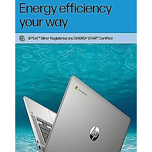 HP 2023 Newest Chromebook 14 Laptop, Intel Quad-Core Processor, 4GB RAM, 64GB eMMC, 14" HD Micro-Edge Display, Ultra Light, 4K Graphics, Anti-Glare, Wi-Fi, Chrome OS, Bundle with JAWFOAL