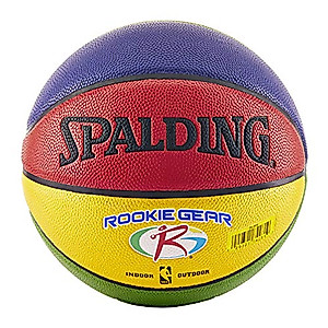 Spalding NBA Rookie Gear Multi Color Youth Indoor-Outdoor Basketball 27.5"