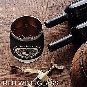 OPTKSNCU 304 Stainless Steel Insulated Cup with Lid, Sun And Moon Together Print Durable, And Easy to Clean – Ideal for Home, Office, And Gift Giving