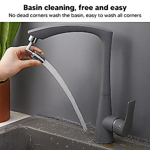 360 Degree Swivel Faucet Extender, Faucet Extender for Bathroom Sink, Splash Proof Large Angle Rotating Faucet Extender, Soft Water Discharge for Home Bathroom, Kitchen, Restaurant