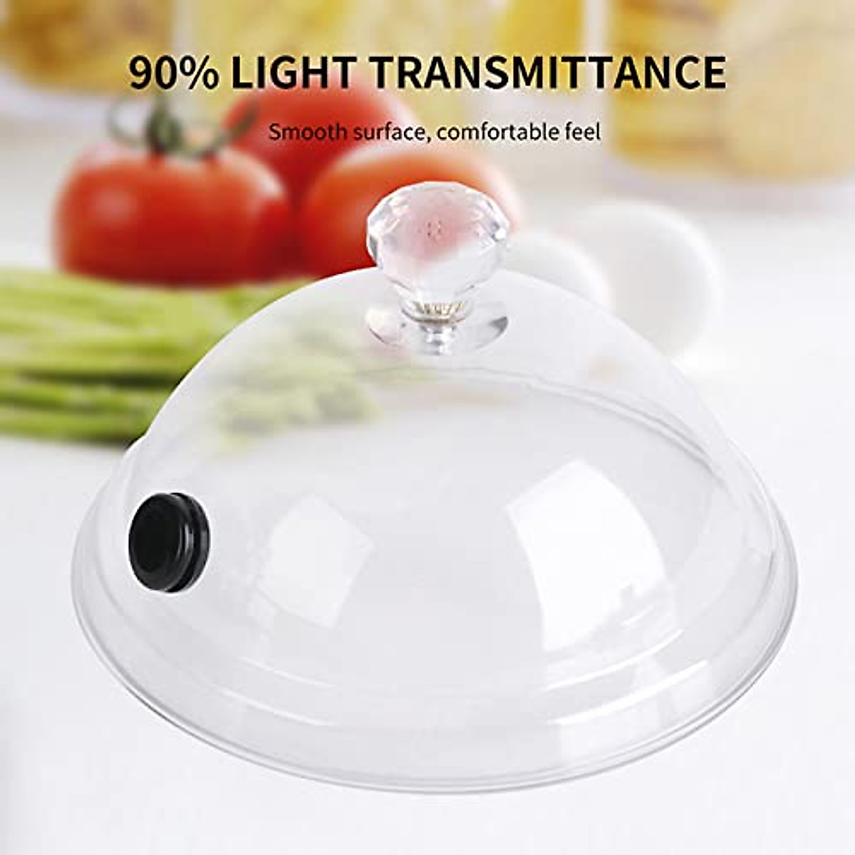 Smoking Cloche Dome Cover Smoking Guns Cup Covers Kitchen Cooking Smoke Acrylic Hood Smoke Infuser Cloche Lid for Smoker Sprayer Plates Bowls