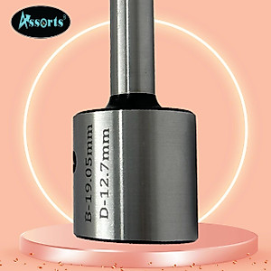 Annular Cutter 1/2" Shank Tool Steel Holder (Hard & Ground) with Lock Screw- Accepts/Suit 19 mm Shank rota broaches (OAL - 75 mm)