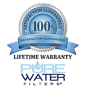 PureWater Filters Inline Water Filter For Under Sink Kitchen and Bathroom Faucets- with 3/8 Inch Inch Quick-Connect Fittings